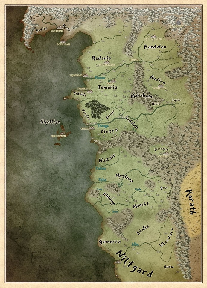 MAP The Witcher - Toutes les cartes de l'univers